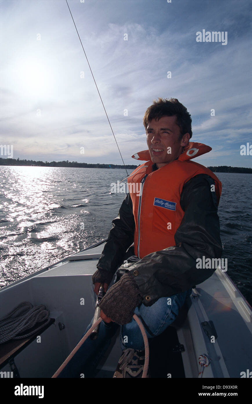 A man sailing Stock Photo - Alamy