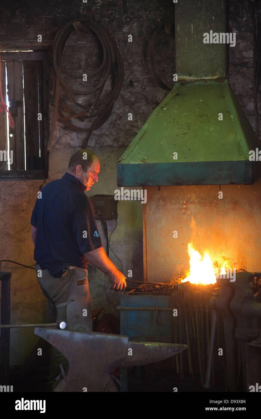 Balcksmith working on Pitcot Farm, St Bride’s Major, Bridgend, South ...