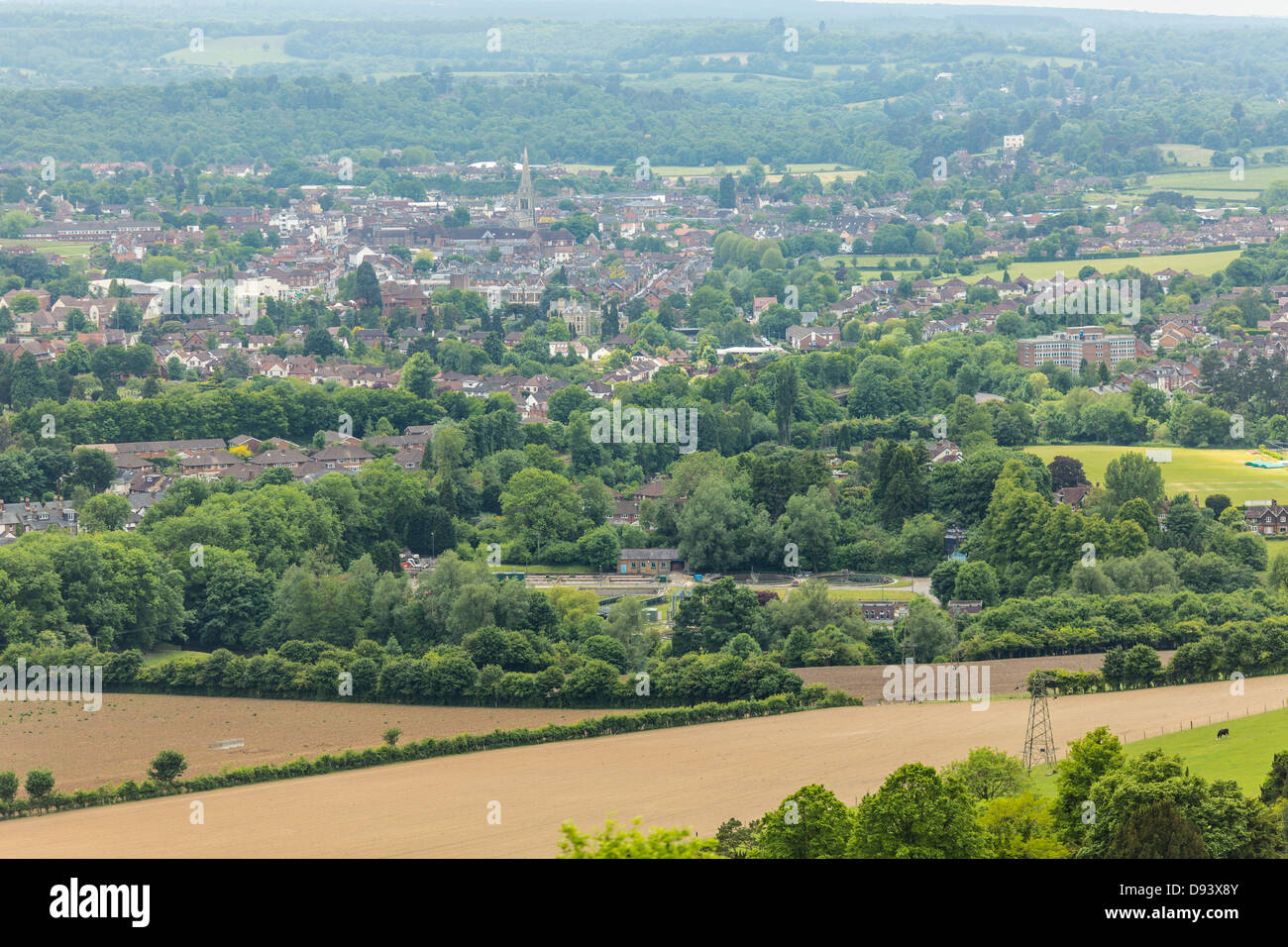 Dorking from Box Hill Surrey England Stock Photo - Alamy