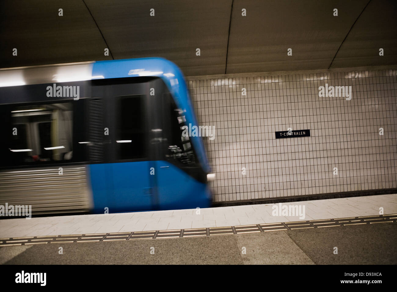 Metro at subway station Stock Photo - Alamy