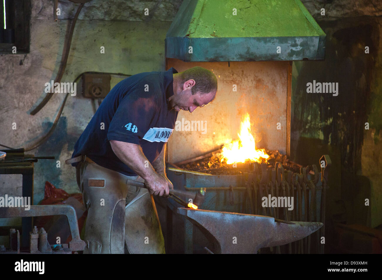Balcksmith working on Pitcot Farm, St Bride’s Major, Bridgend, South ...