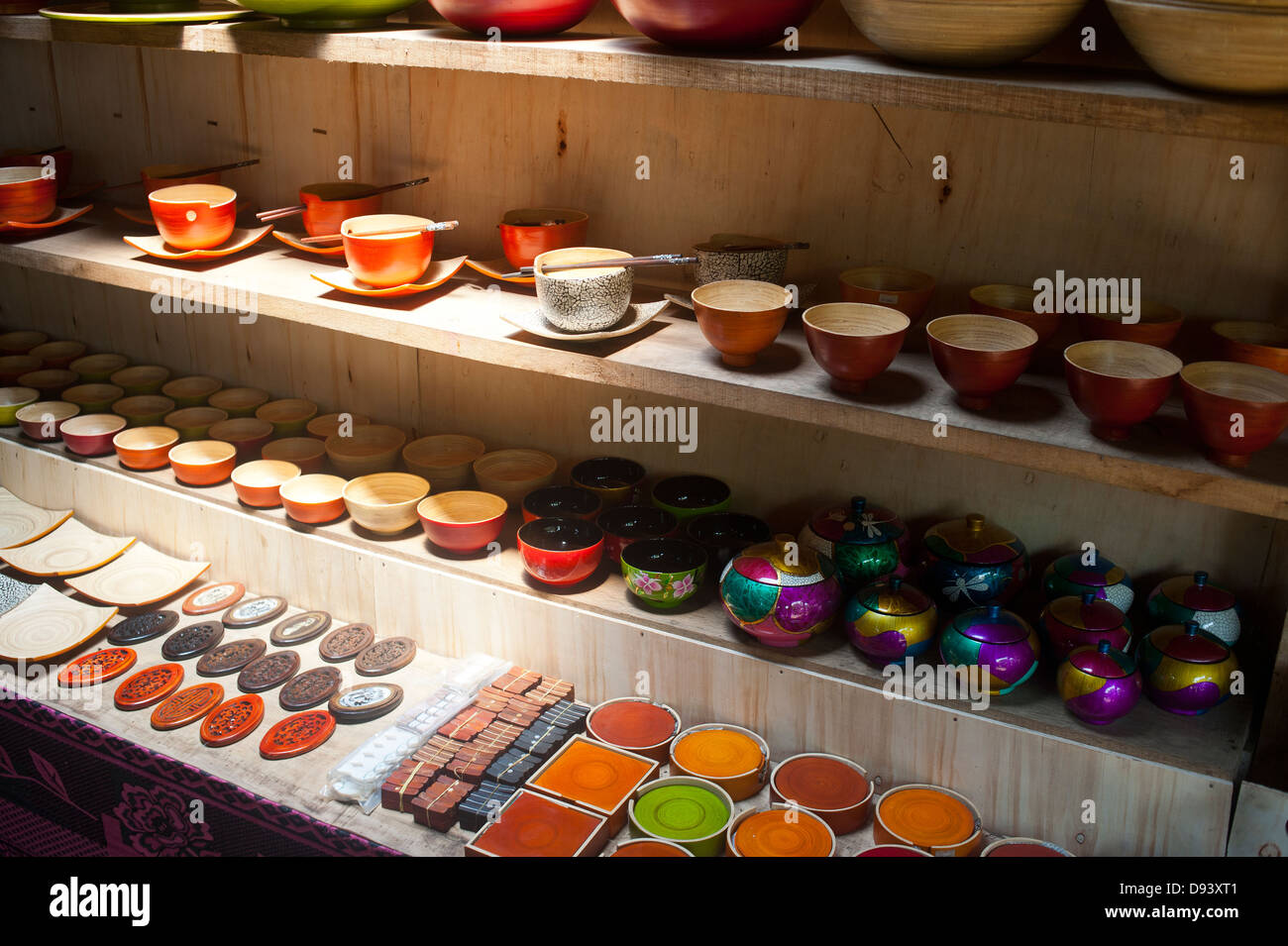 Sapa region, Vietnam - Shop selling handicrafts Stock Photo - Alamy