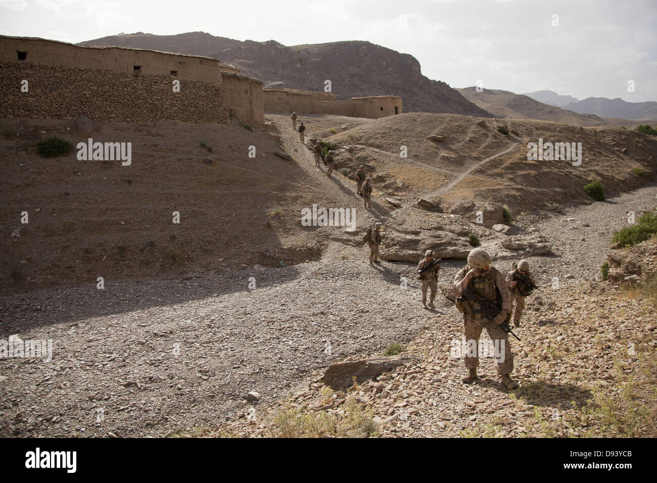 US Marines conduct a security and clearing operation during Operation ...