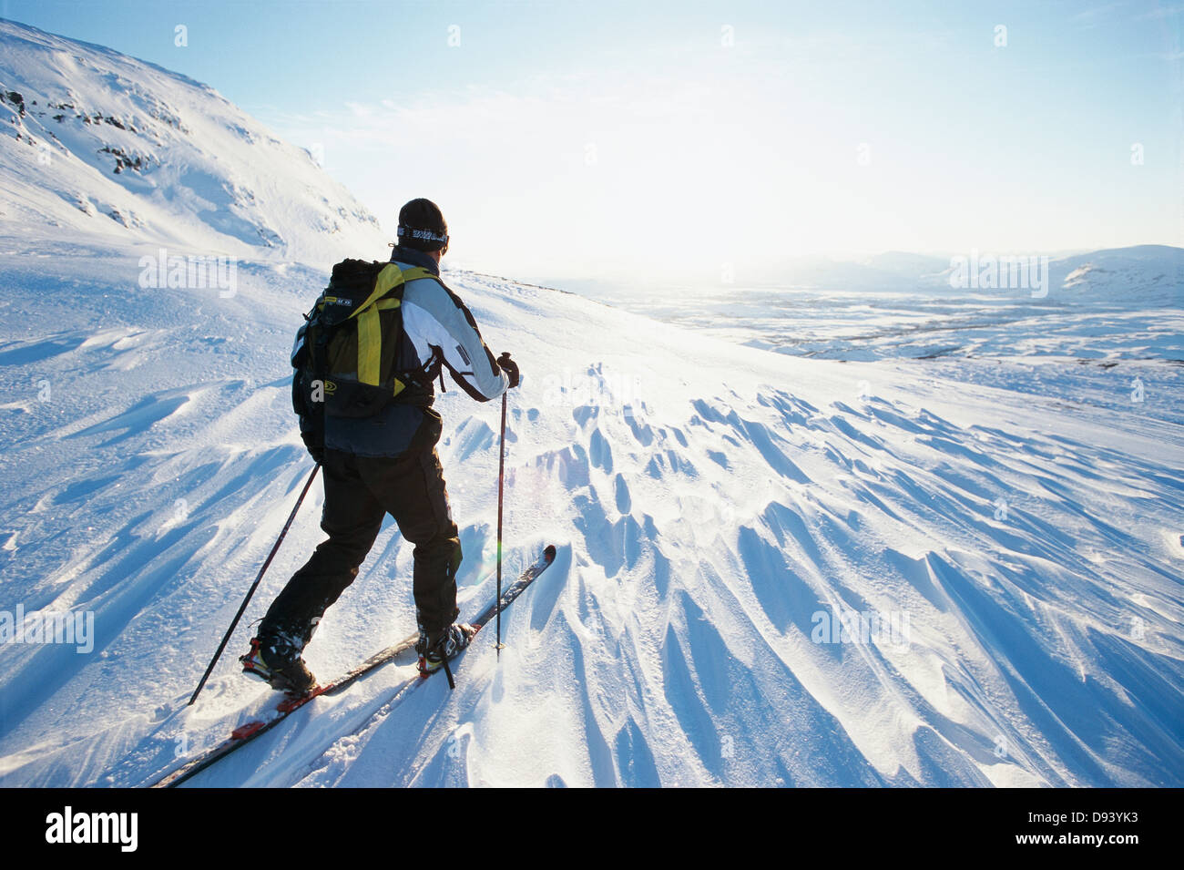 A male skier, Lapland, Sweden Stock Photo - Alamy