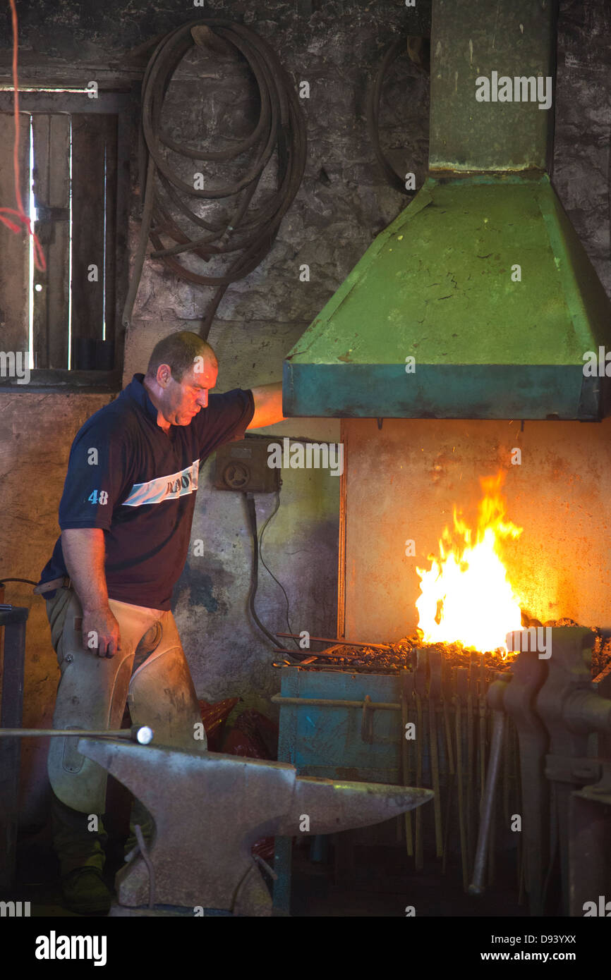 Balcksmith working on Pitcot Farm, St Bride’s Major, Bridgend, South ...
