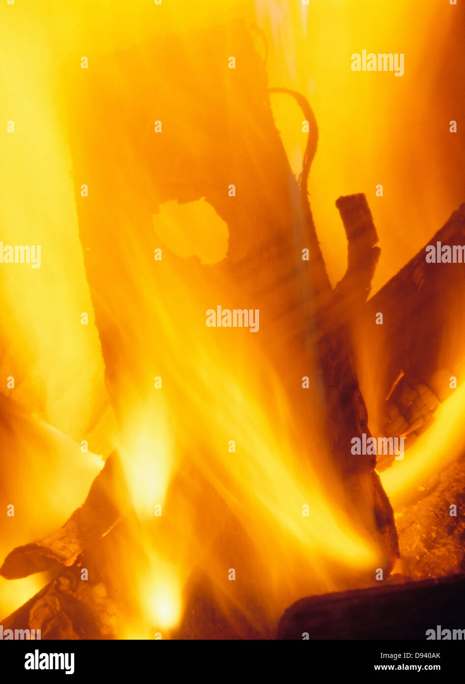 Yellow flames, close-up Stock Photo - Alamy