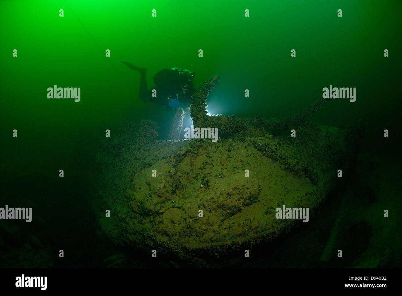 Person diving under sea Stock Photo - Alamy