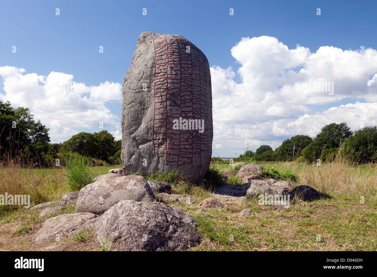 Rock with carving Stock Photo - Alamy