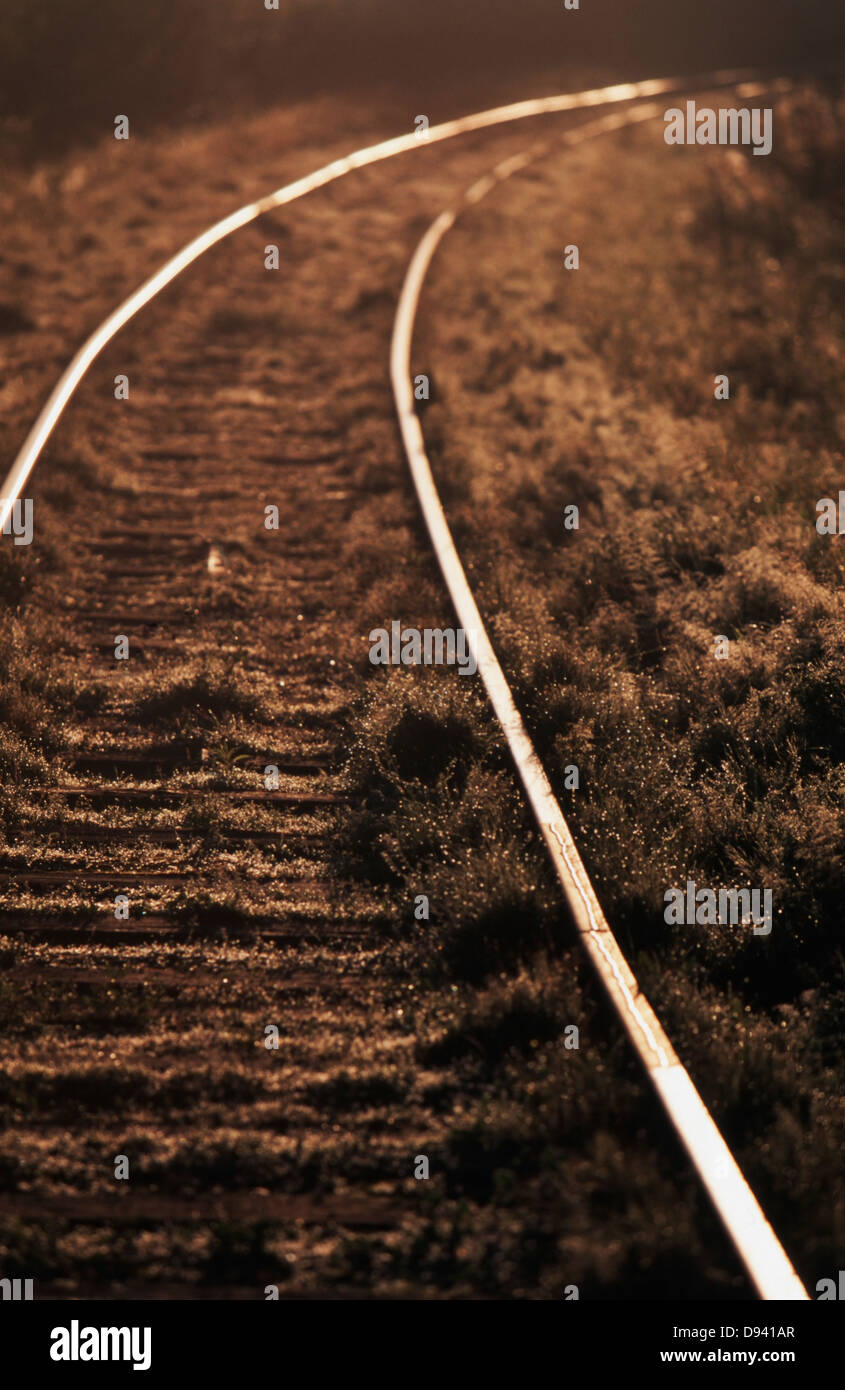 Rails in Sweden Stock Photo - Alamy