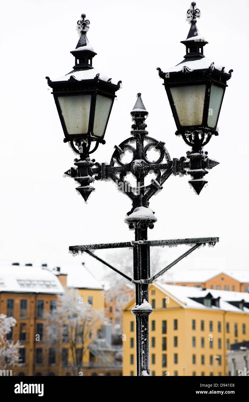 Lamp post snow hi-res stock photography and images - Alamy