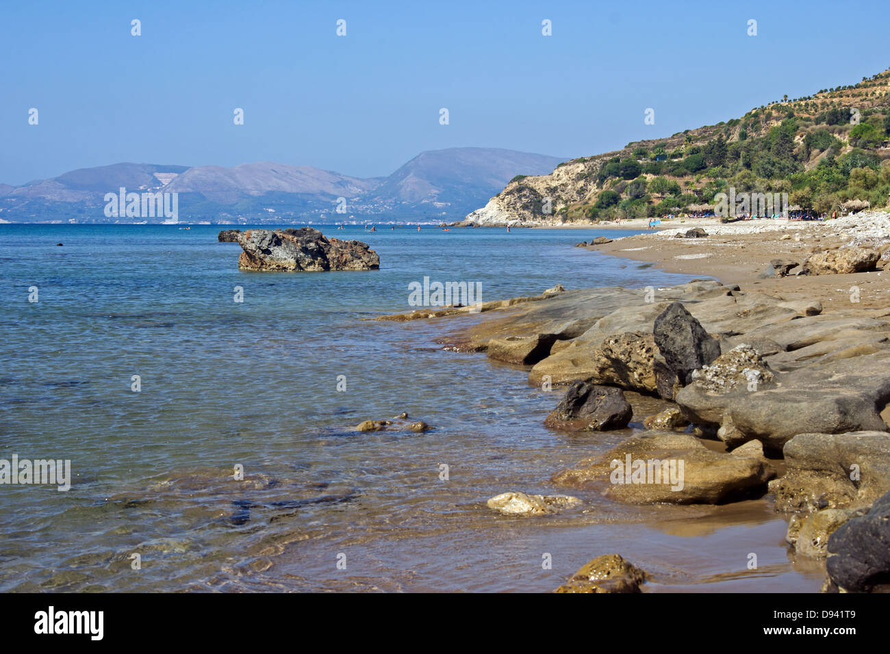 Dafne beach in Zakynthos island, Greece Stock Photo - Alamy