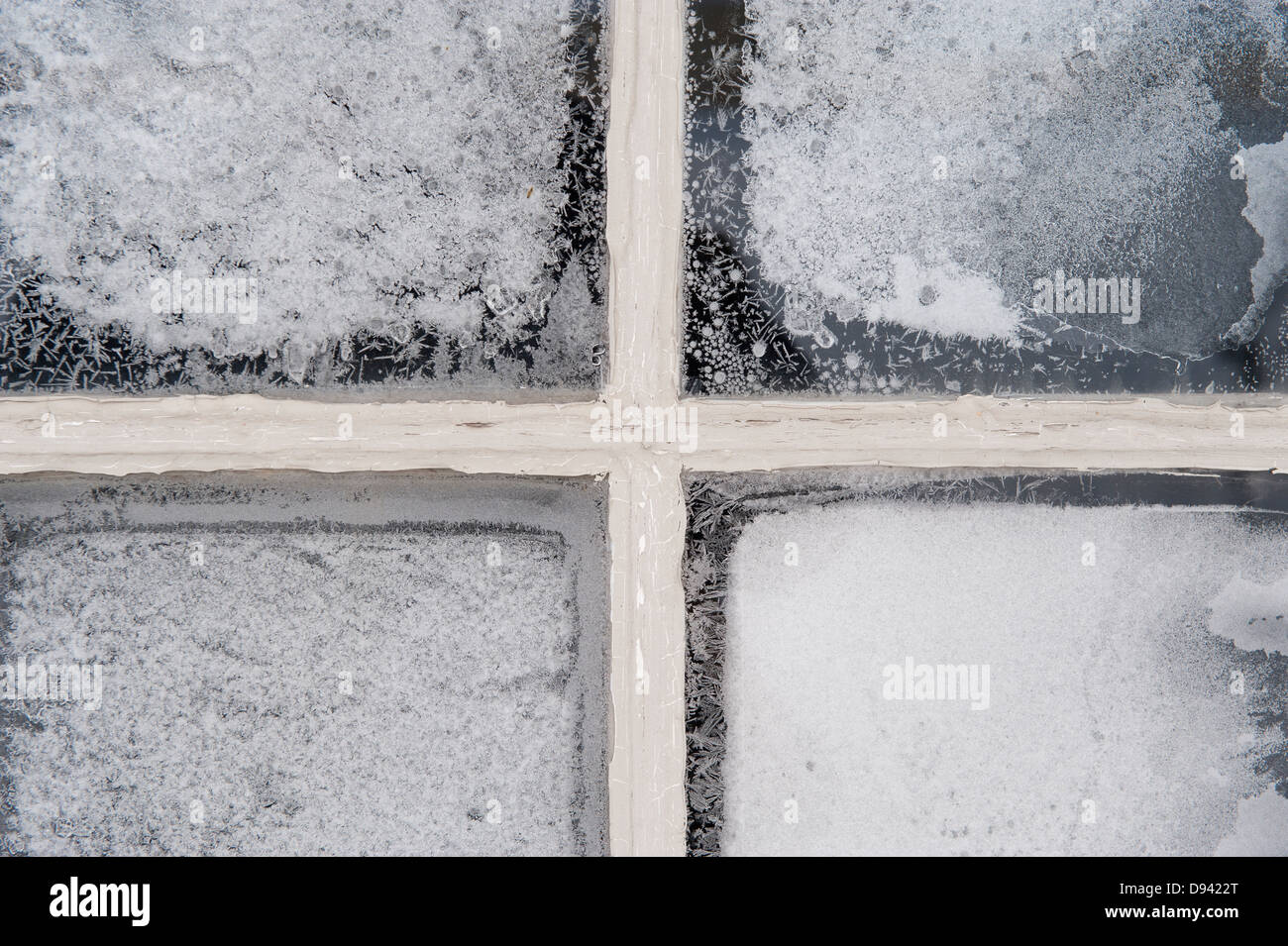 Close-up of frozen window Stock Photo - Alamy