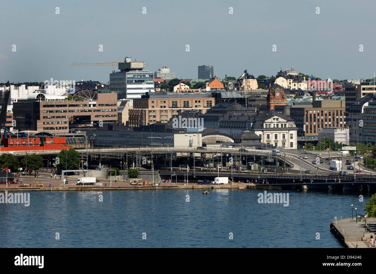View of waterfront city Stock Photo - Alamy