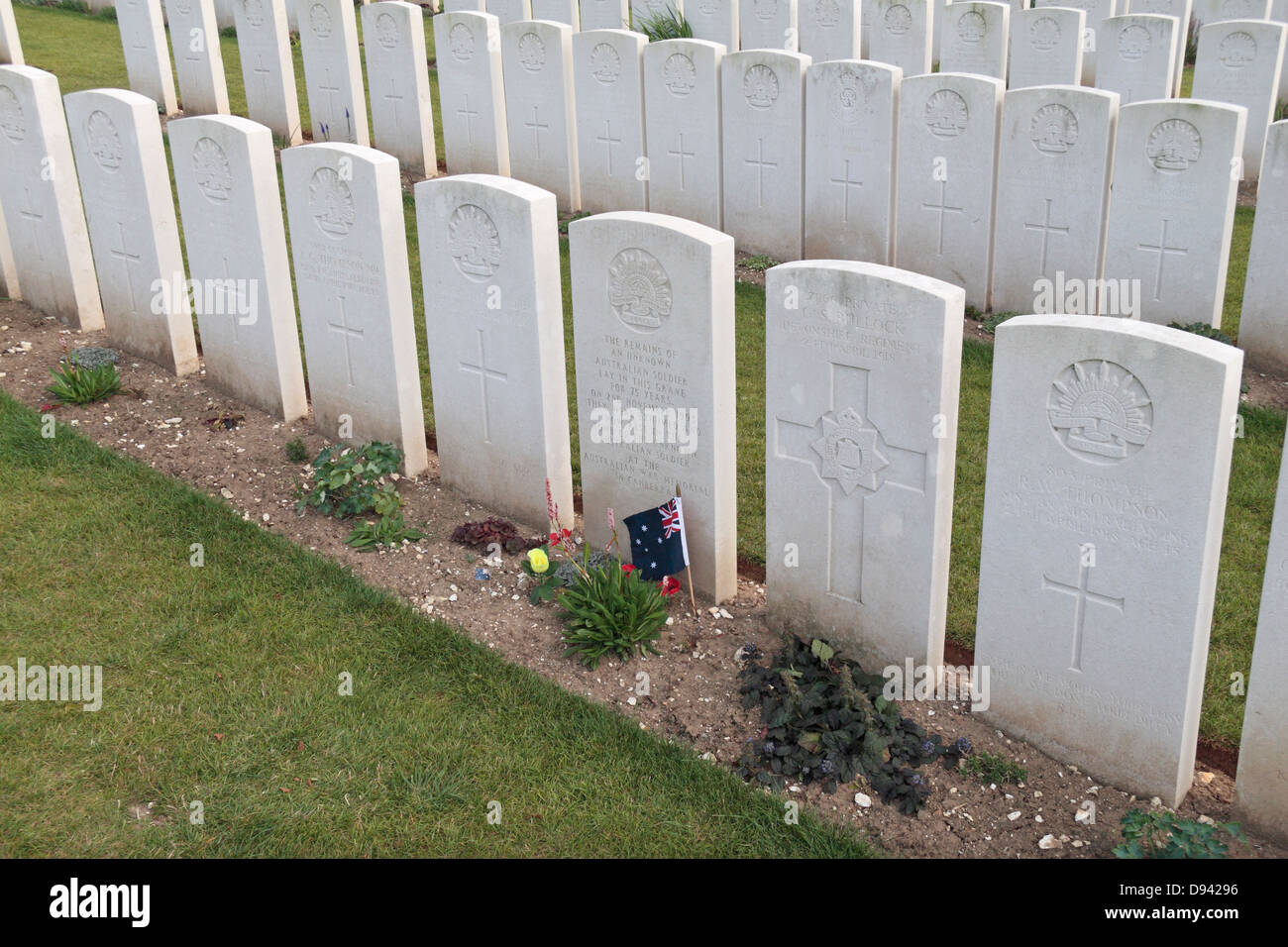 The plot from which Australia's Unknown Soldier was exhumed in 1993 ...