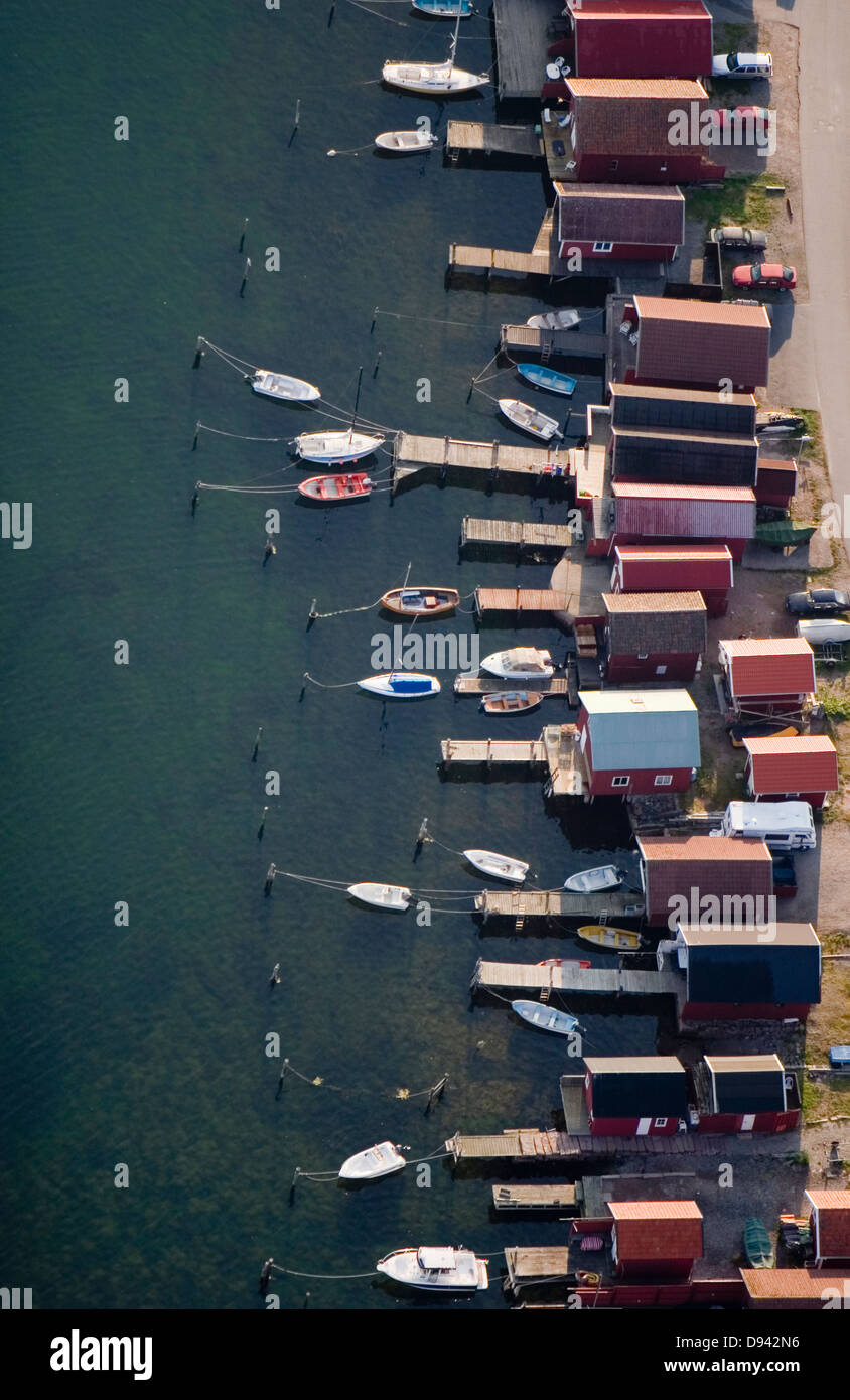 A marina, aerial view, Sweden Stock Photo - Alamy