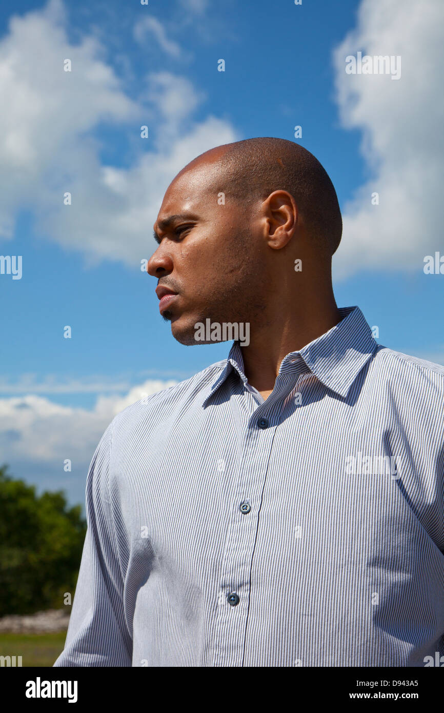 Portrait of man standing outdoors Stock Photo - Alamy