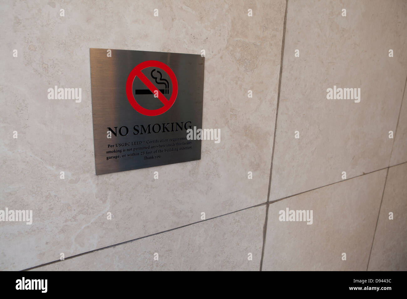 No smoking sign on building Stock Photo - Alamy