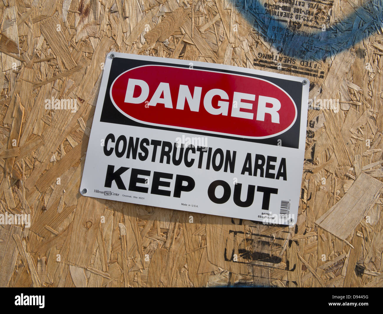 Danger sign at a construction site, Brooklyn, NY Stock Photo - Alamy