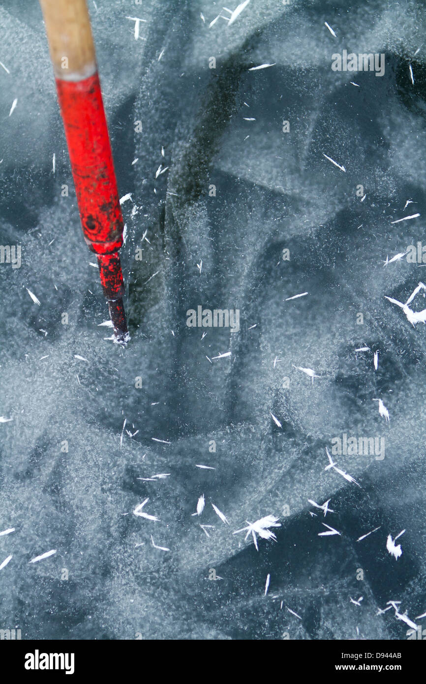 Ice stick hitting ice Stock Photo - Alamy