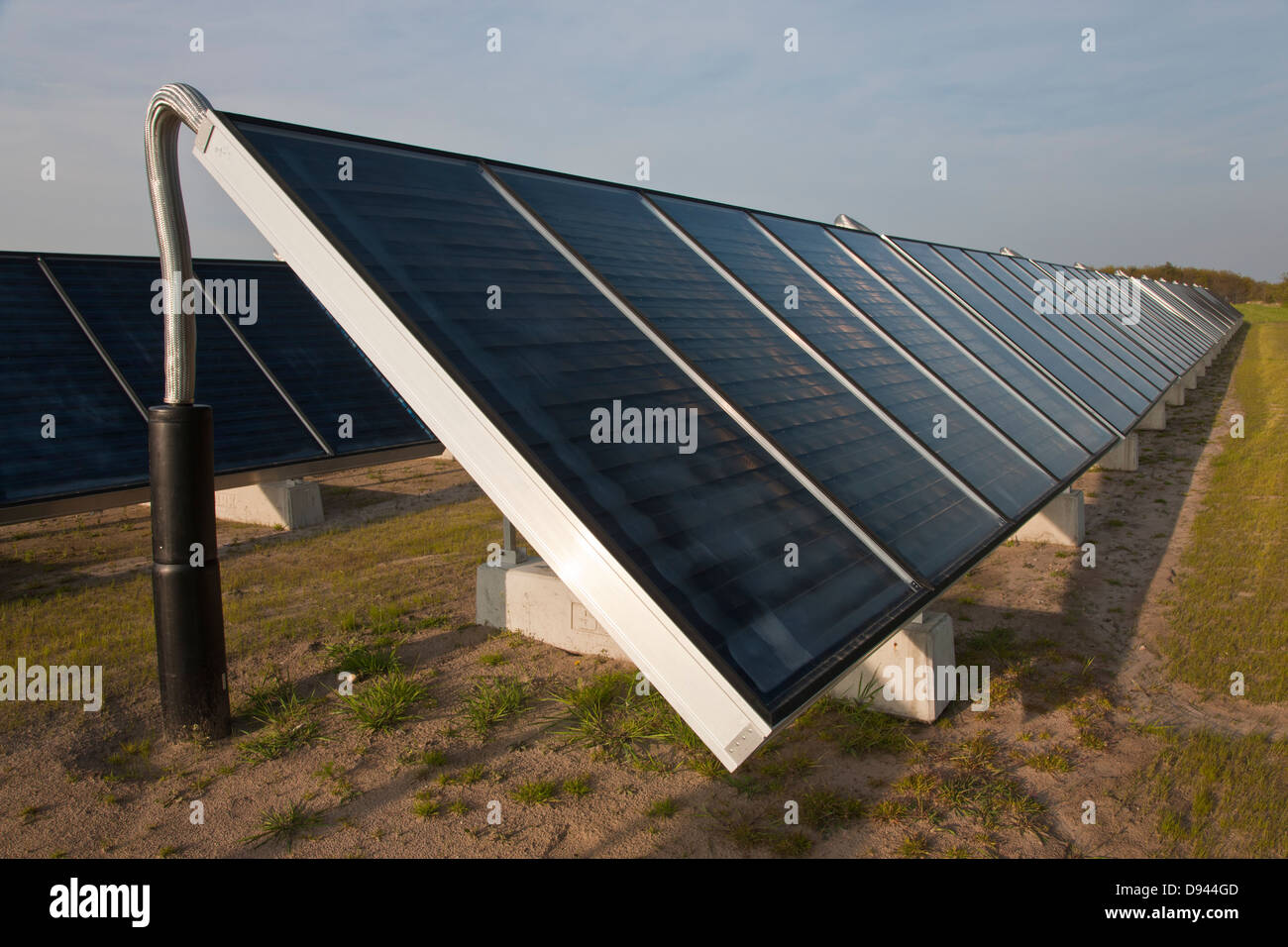 Solar panels in row Stock Photo - Alamy