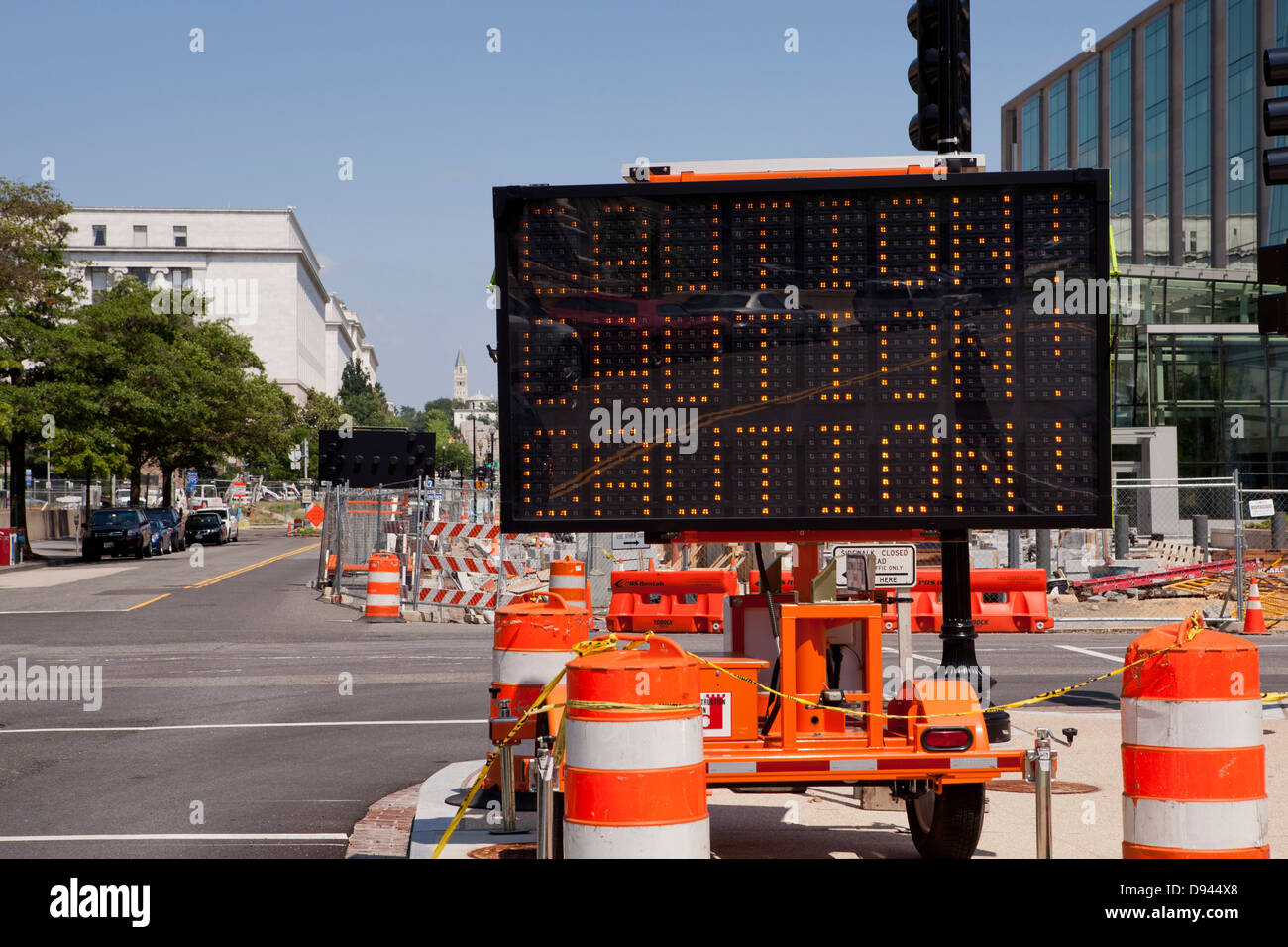 Caution led sign hi-res stock photography and images - Alamy