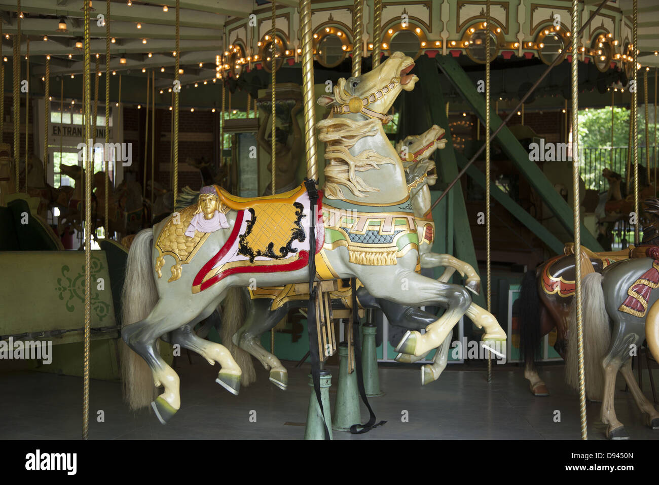 Carousel horses at rest in Prospect Park, Brooklyn, NY Stock Photo - Alamy