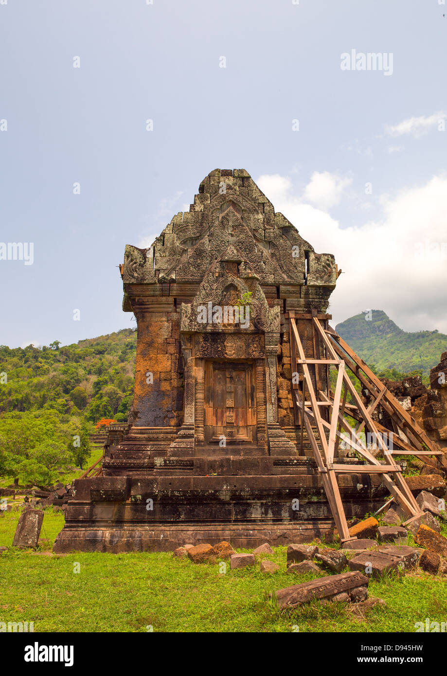 Wat Phu Khmer Temple, Champasak, Laos Stock Photo - Alamy