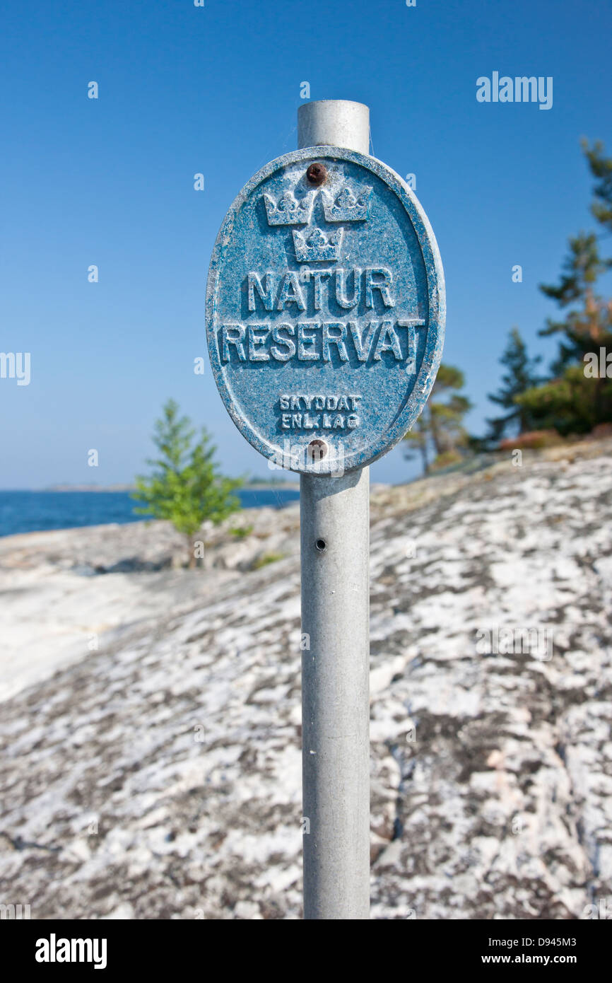 Sign for nature reserve Stock Photo - Alamy