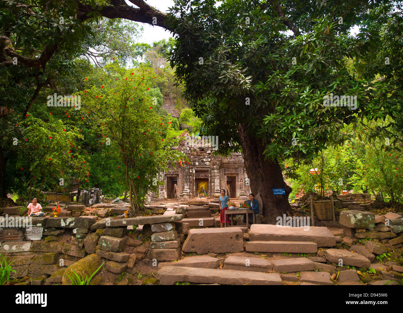 Wat Phu Khmer Temple, Champasak, Laos Stock Photo - Alamy