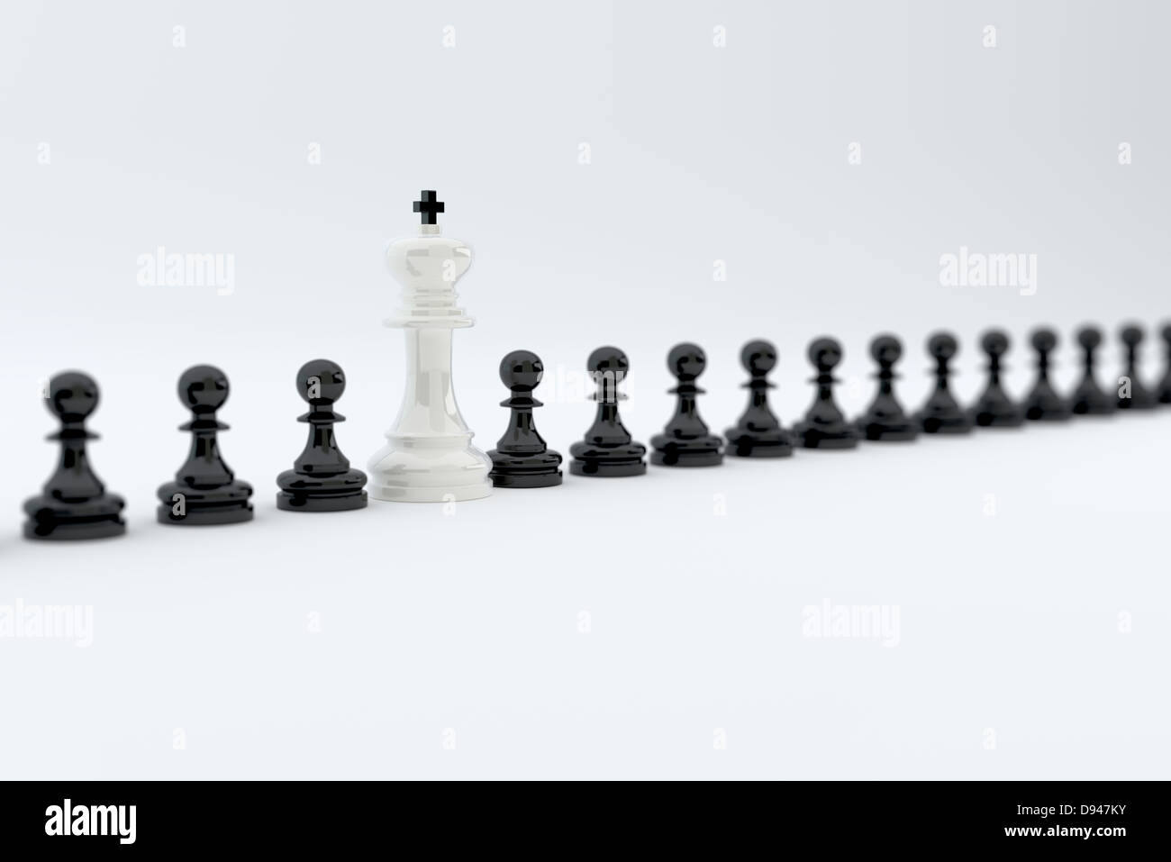 3d render of chess row concept with soft focus Stock Photo - Alamy