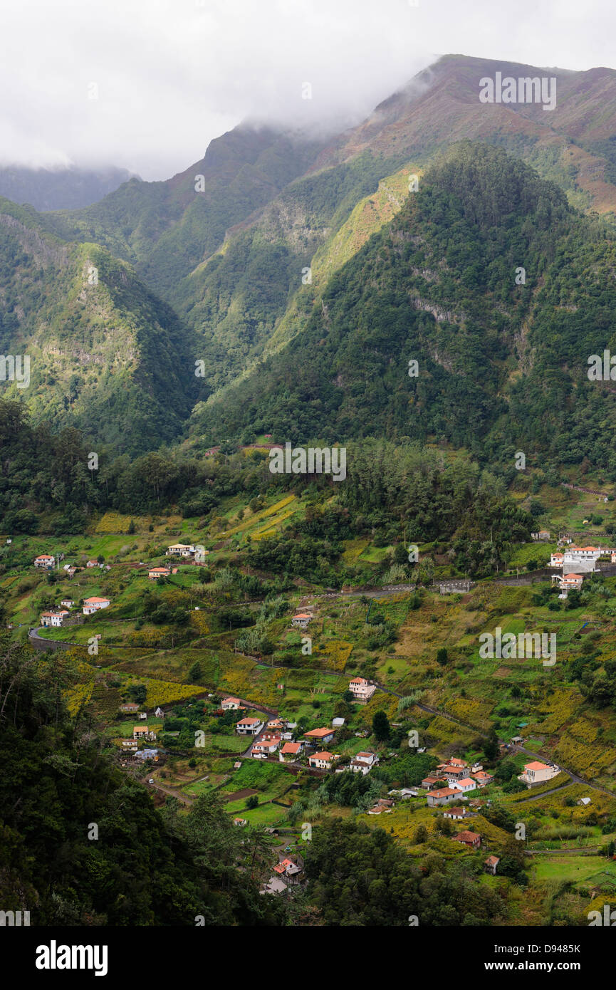 Buildings in valley Stock Photo - Alamy