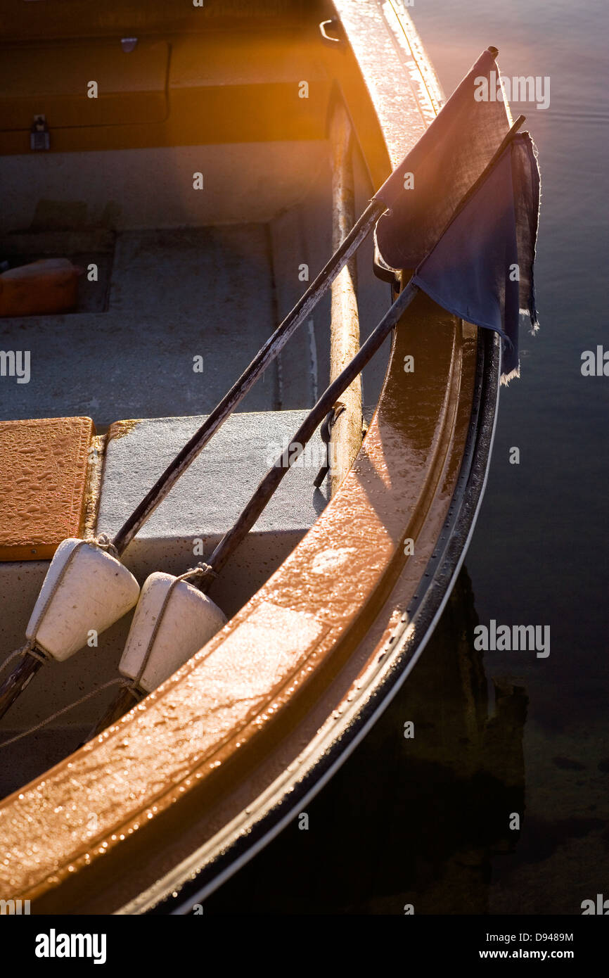 A boat, lens flare, Sweden Stock Photo - Alamy