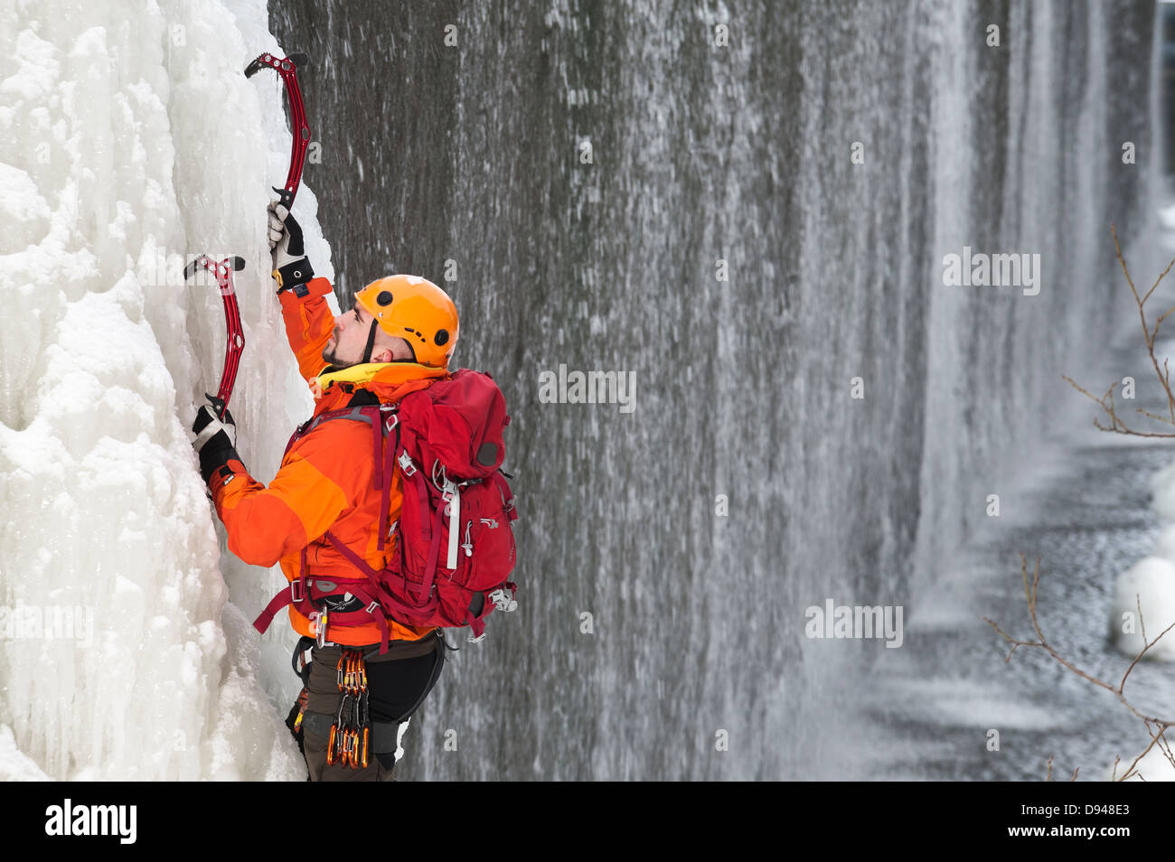 Ice climbing waterfall hi-res stock photography and images - Alamy