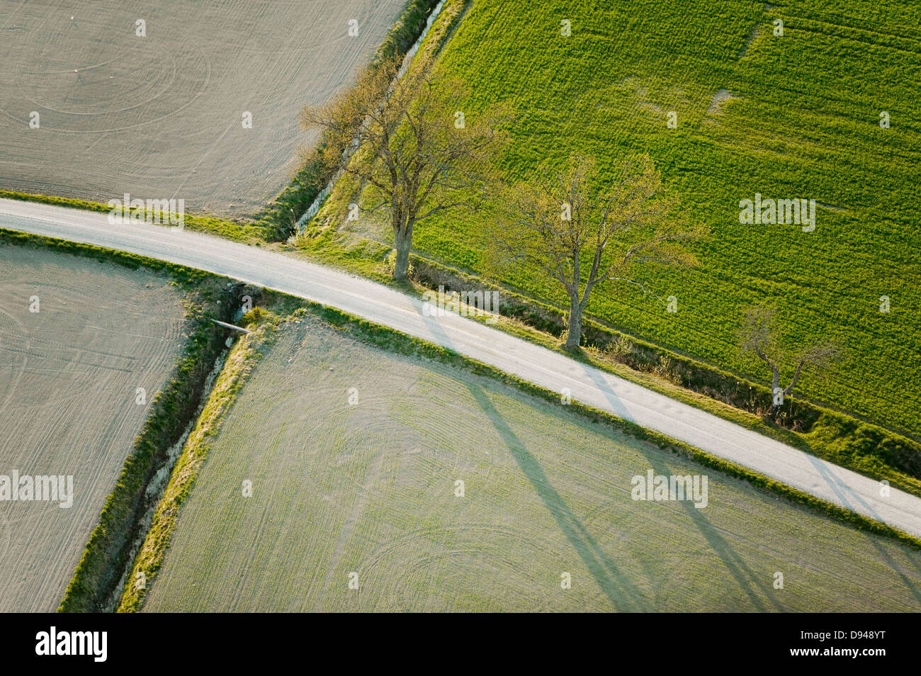 Ditch country road hi-res stock photography and images - Alamy