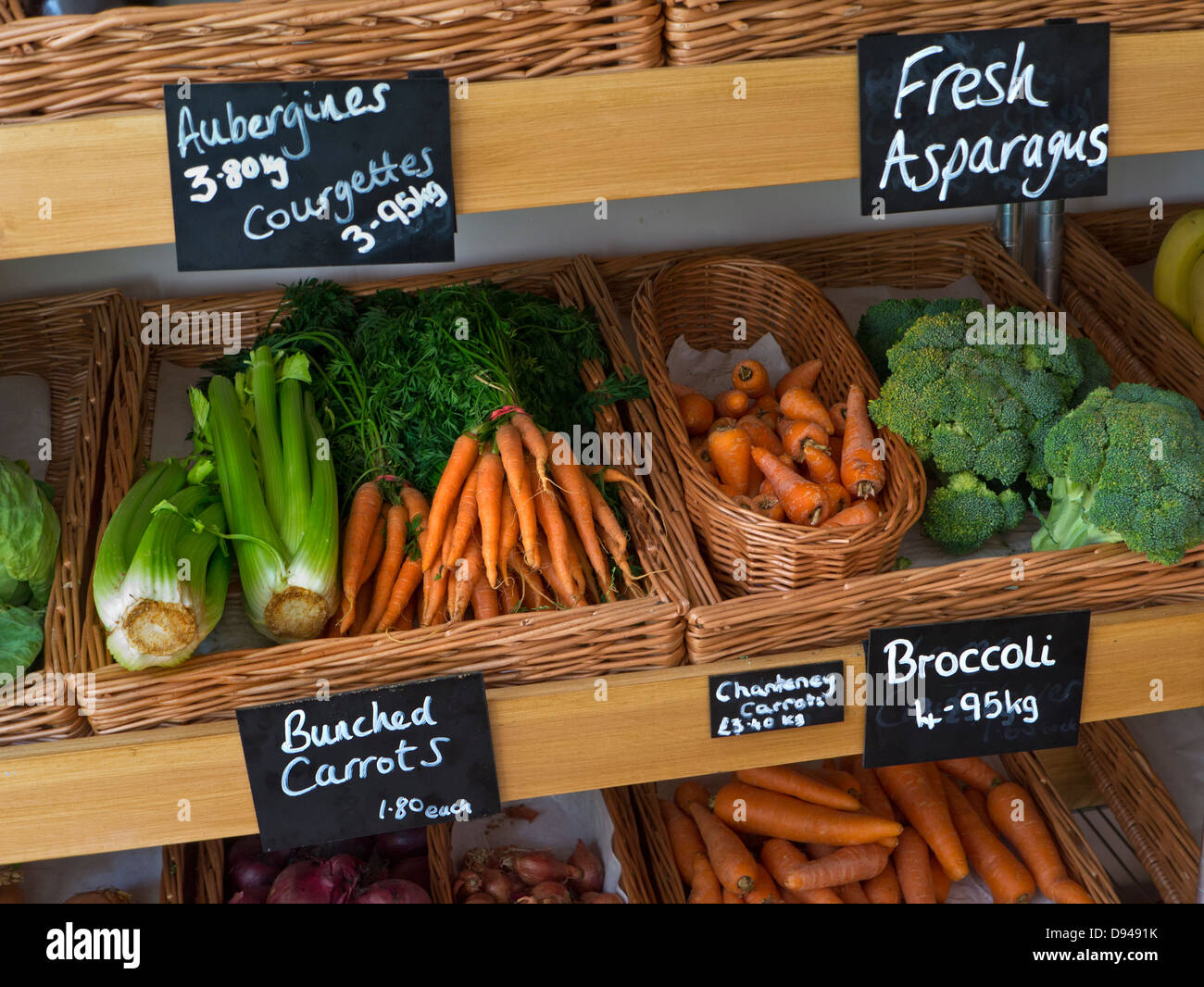 Traditional high street produce farm shop interior with fresh local ...