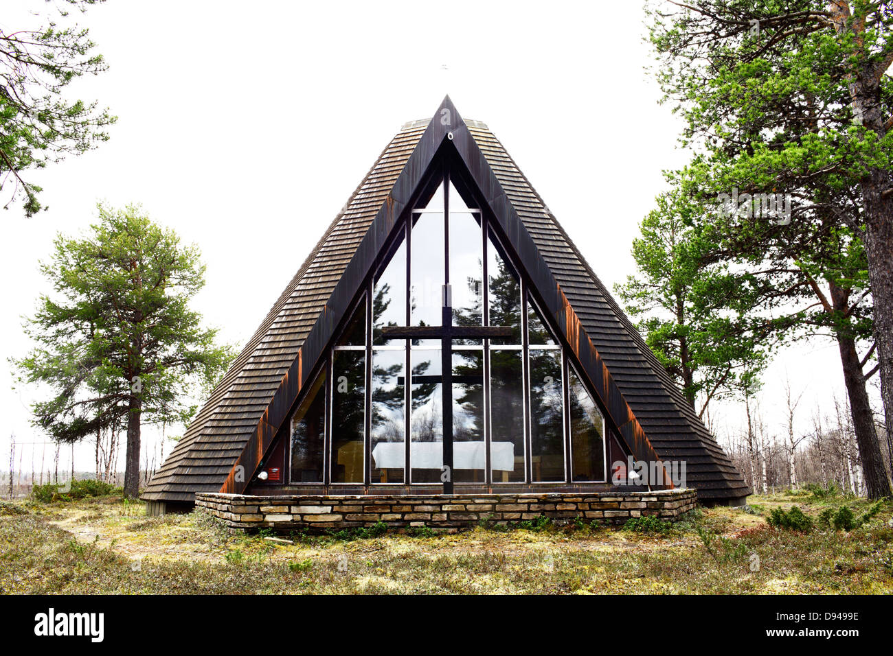 View of modern chapel Stock Photo - Alamy