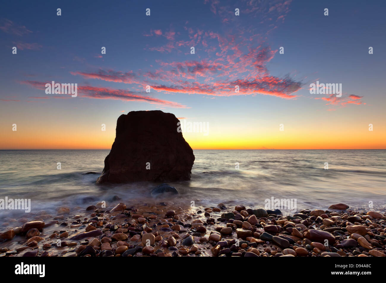 Australia beach sunset rock hi-res stock photography and images - Alamy