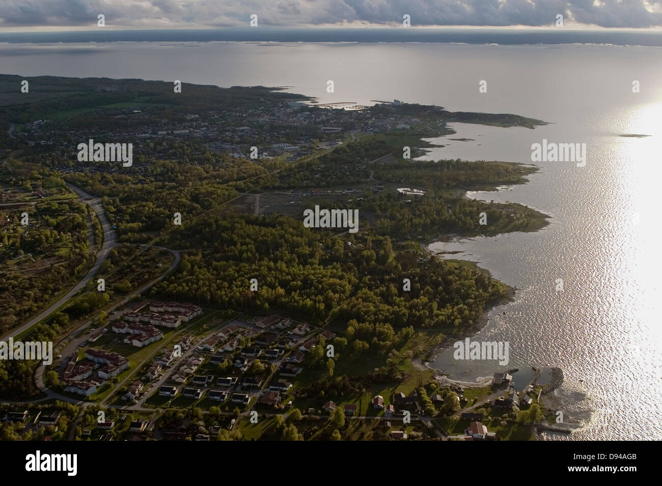 Aerial view of Borgholm, Oland, Sweden Stock Photo - Alamy