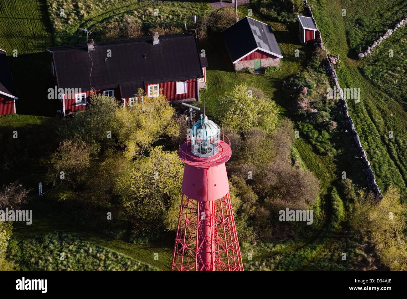 A lighthouse, aerial view, Oland, Sweden Stock Photo - Alamy