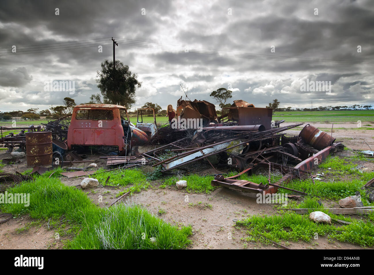 Farm farming rural agriculture barb wire fence fencing country paddocks ...
