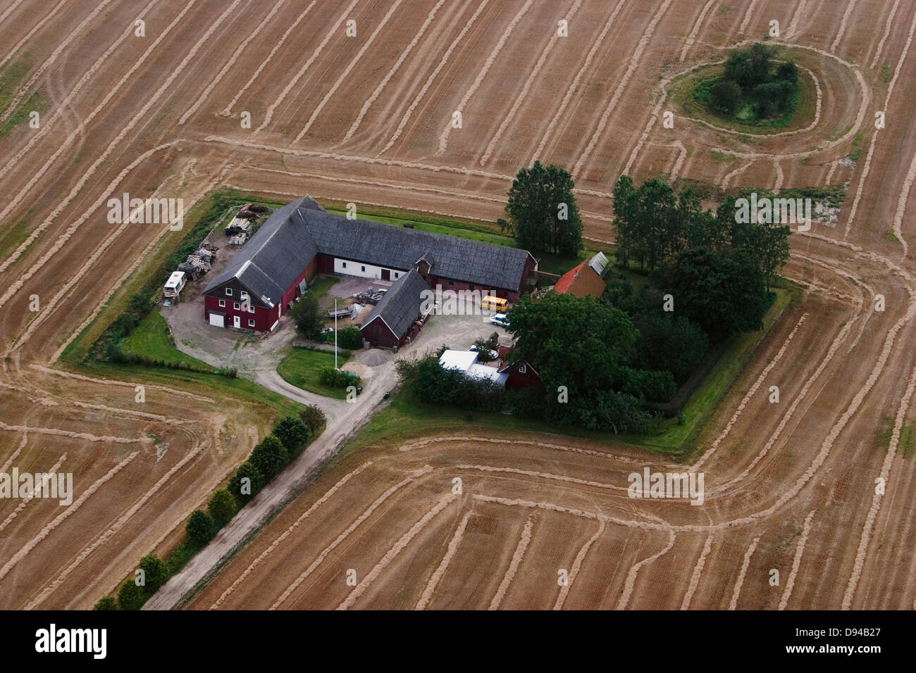 A farm surrounded by fields, Sweden Stock Photo - Alamy