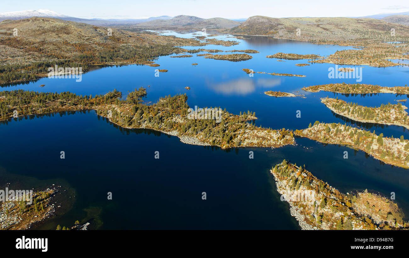 Aerial view of lake Stock Photo - Alamy