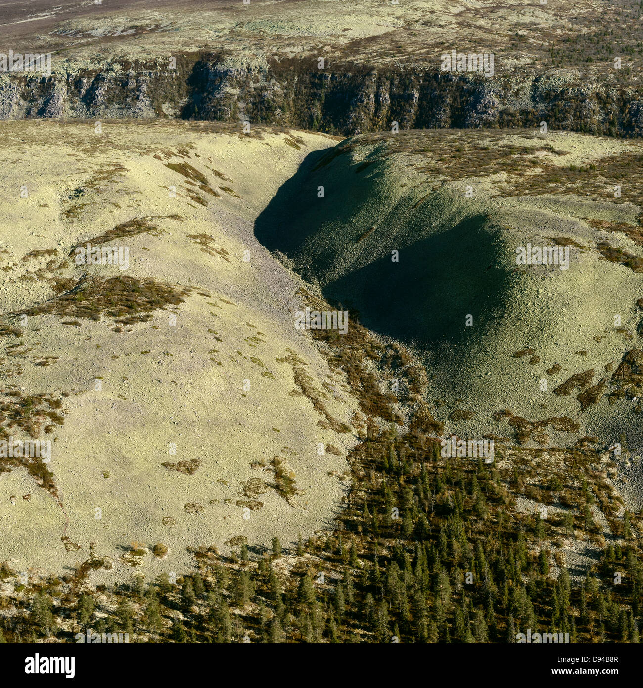 Aerial view of valley Stock Photo - Alamy