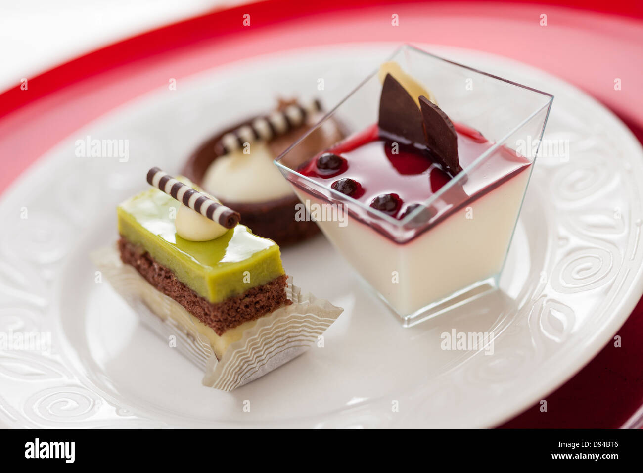 Beautiful Tantalizing Italian Pastries on a Plate Stock Photo - Alamy