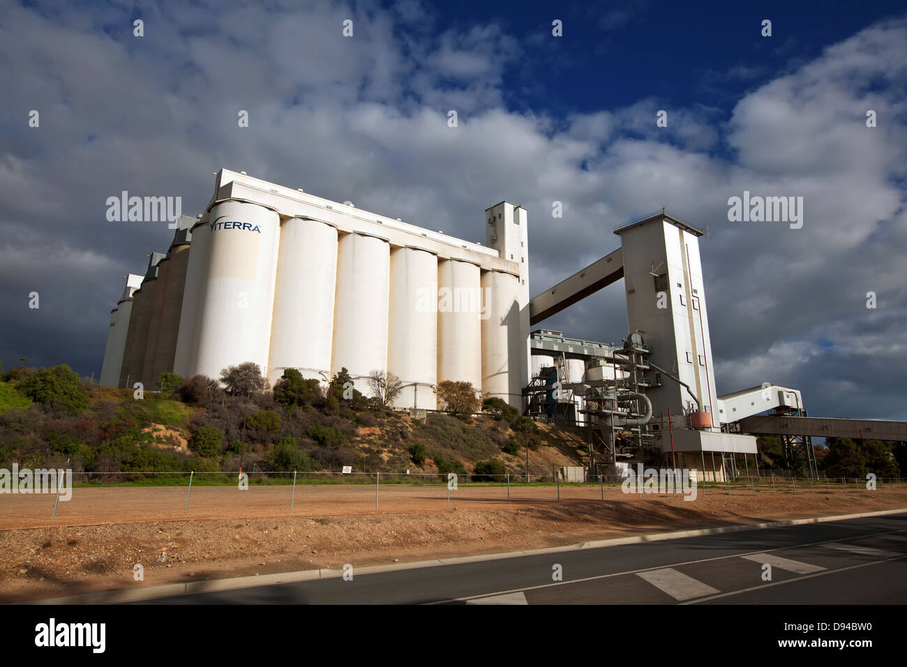 Grain silos at the shipping port of Wallaroo Yorke Peninsula South ...