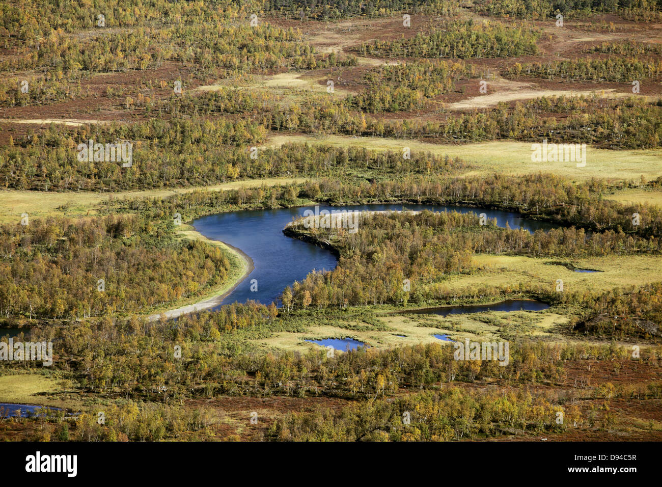 Landscape with river Stock Photo - Alamy