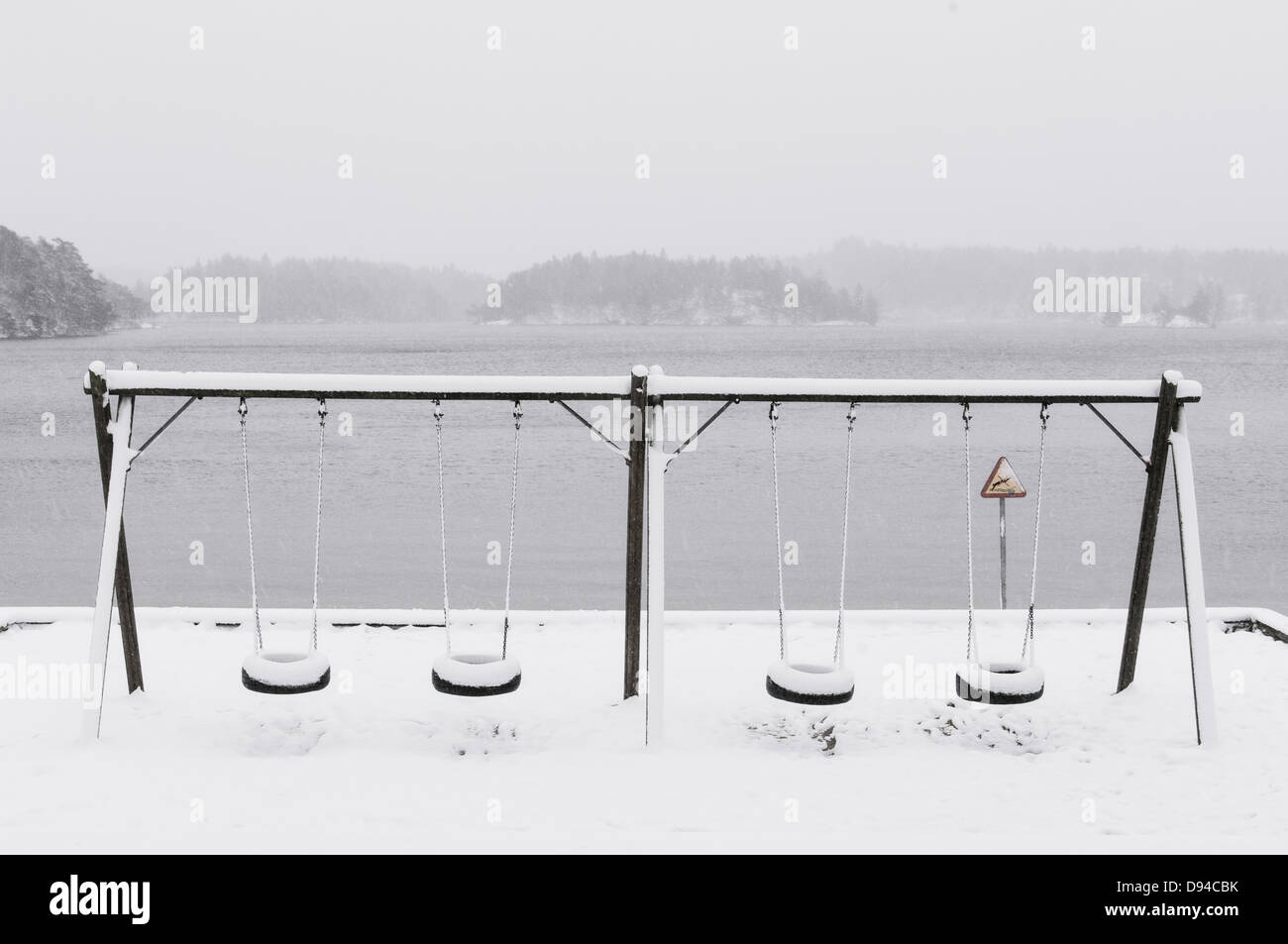 Empty playground winter hi-res stock photography and images - Alamy