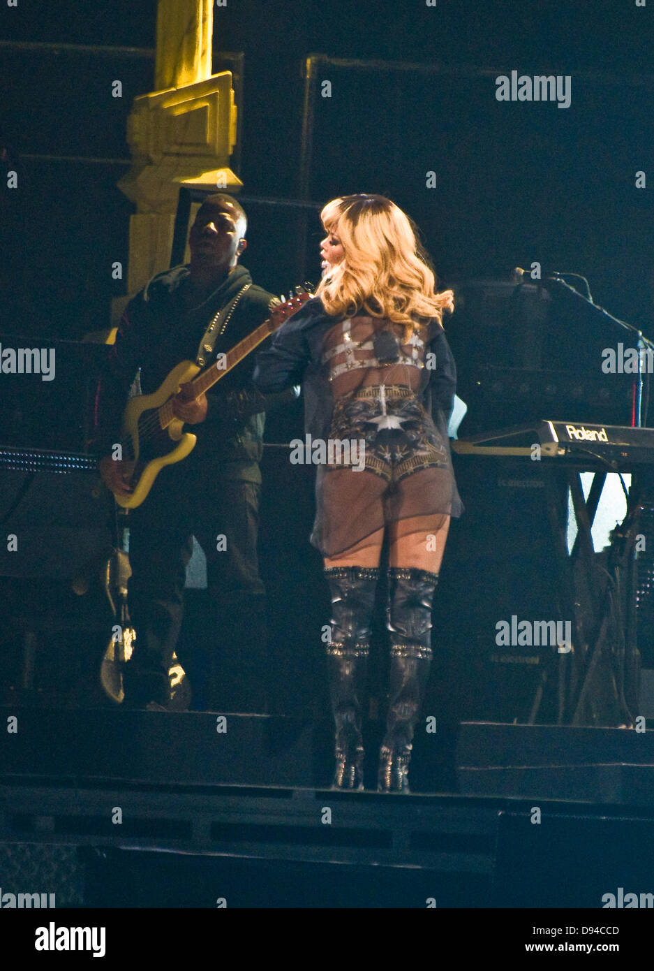 Cardiff, Wales, UK. 10th June 2013. Rihanna kicks off the UK leg of her ...