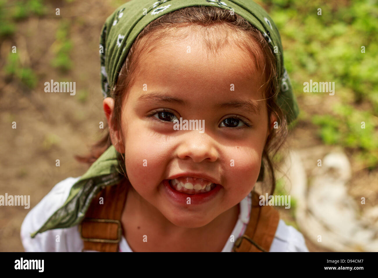 Smiling Hispanic little girl Stock Photo - Alamy
