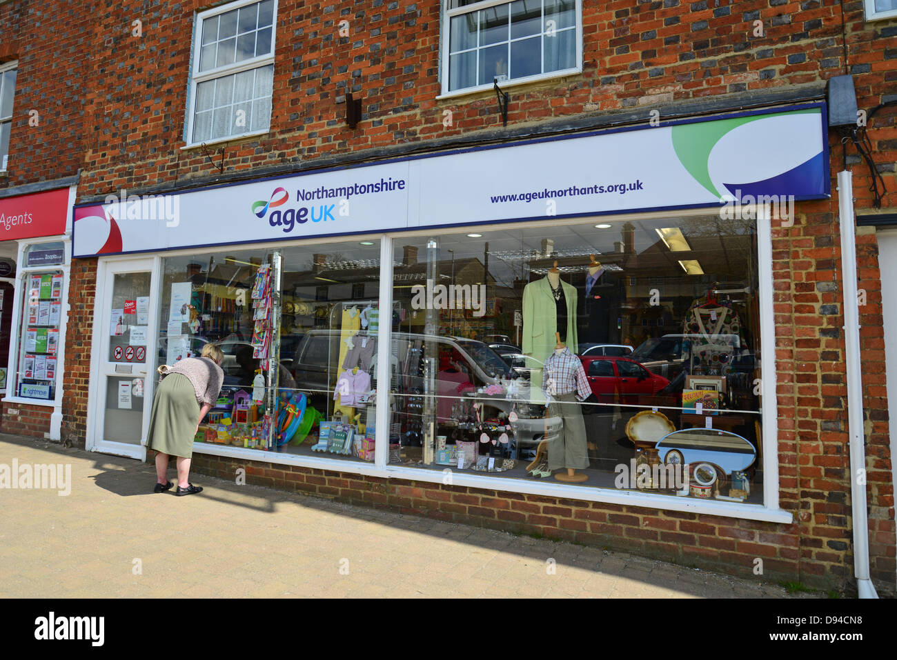 'UK Age' charity shop, Market Place, Brackley, Northamptonshire ...